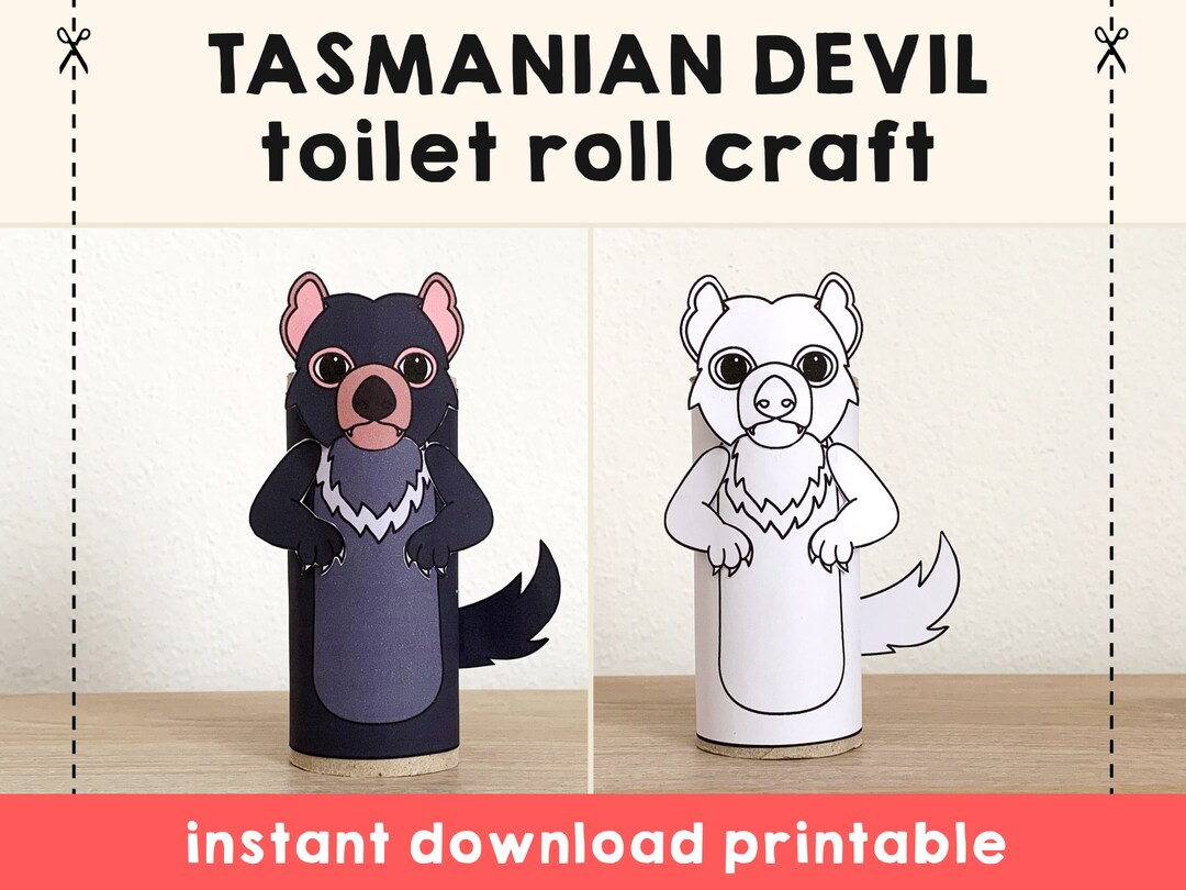 Buy Tasmanian Devil Toilet Paper Roll Craft Australian Animal Party ...