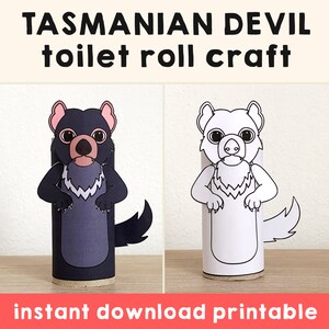 Tasmanian Devil Toilet Paper Roll Craft Australian Animal Party ...