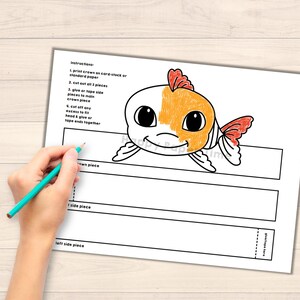 Fish Paper Crown Party Coloring Printable Party Hat Kids Craft Ocean ...