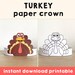 Pilot Cap Paper Crown Airline Party Coloring Printable Kids Craft ...