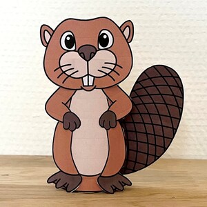 Beaver Toilet Paper Roll Craft Forest Woodland Party Coloring Printable ...
