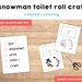 Snowman Toilet Paper Roll Craft Christmas Party Coloring Printable ...
