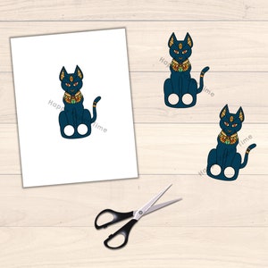 Egyptian Cat Paper Craft Printable Ancient Egypt Finger God Bastet ...