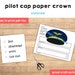 Pilot Cap Paper Crown Airline Party Printable Kids Craft Community ...