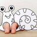 Snail Paper Craft Printable Finger Puppet Bug Template Kids Craft ...