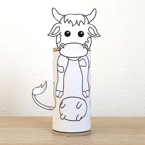 Cow Toilet Paper Roll Craft Farm Animal Party Coloring Printable ...