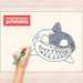 Shark Mask Shark Costume Template Paper Print Out Sea Ocean Animal Mask ...