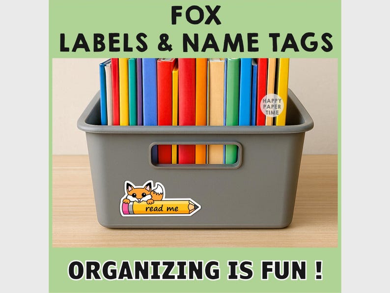 Fox Name Tags Classroom Labels Forest Animal Woodland Editable Files ...