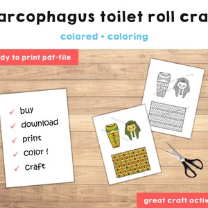 Sarcophagus Toilet Paper Roll Craft Ancient Egypt Party Coloring ...