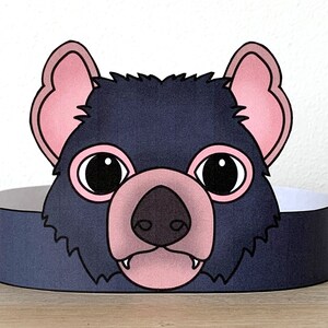 Tasmanian Devil Paper Crown Party Coloring Printable Kids Craft ...