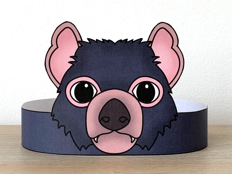 Tasmanian Devil Paper Crown Party Coloring Printable Kids - Etsy