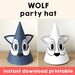 Wolf Paper Hat Printable Woodland Table Decoration Wolf Party - Etsy