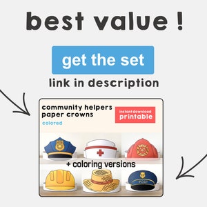 Farmer Straw Hat Gardener Paper Crown Party Coloring Printable Kids ...