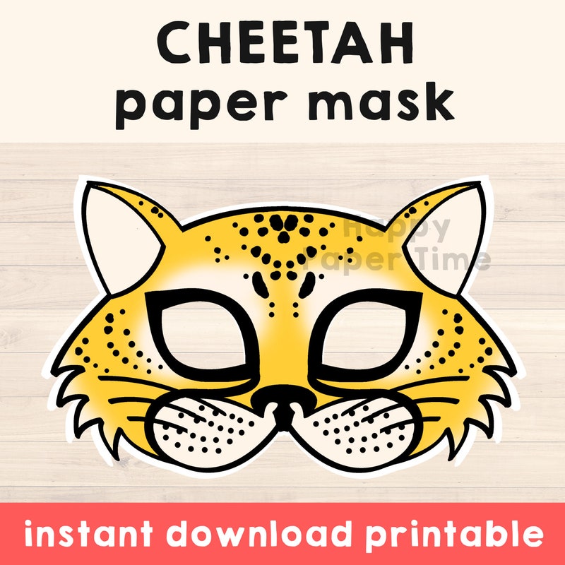 Cheetah Face Mask - Etsy