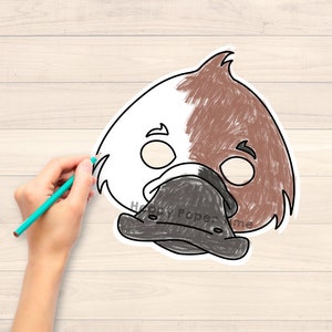 Platypus Mask Costume Animal Mask Printable Party Favor Safari ...