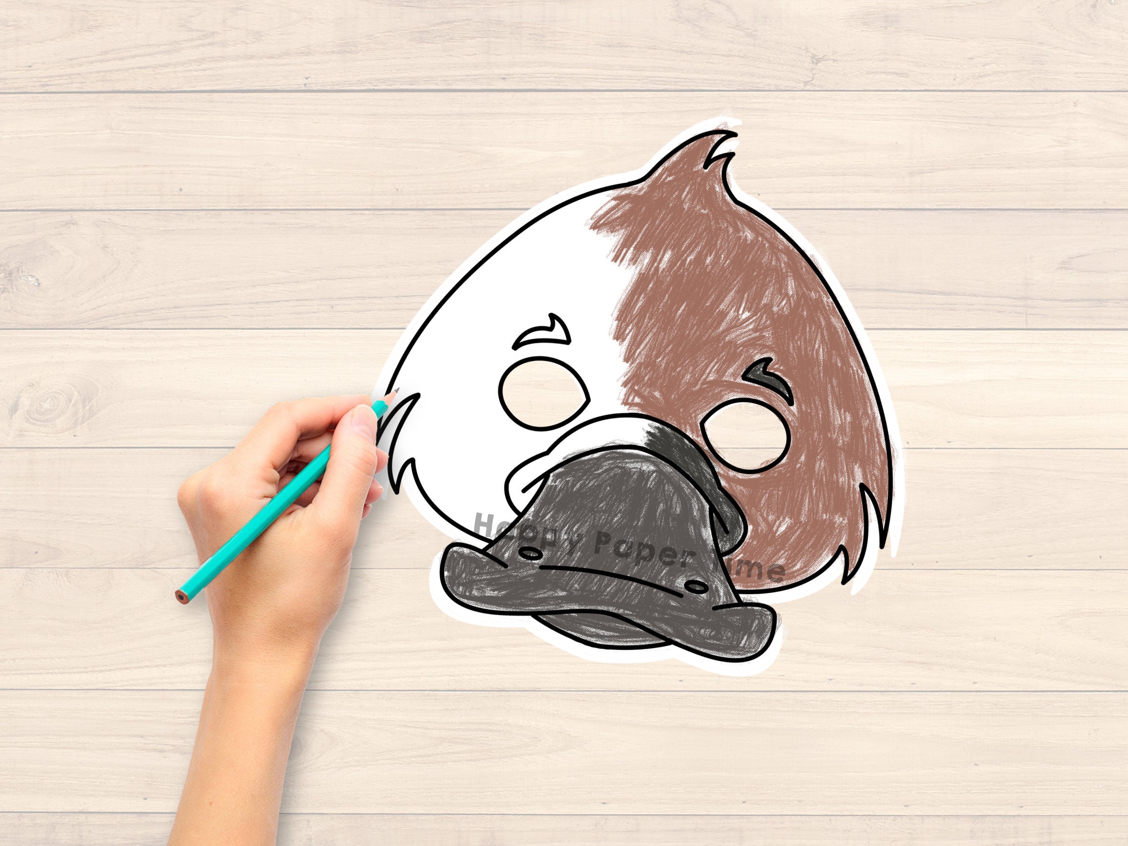 Platypus Mask Costume Animal Mask Printable Party Favor Safari ...