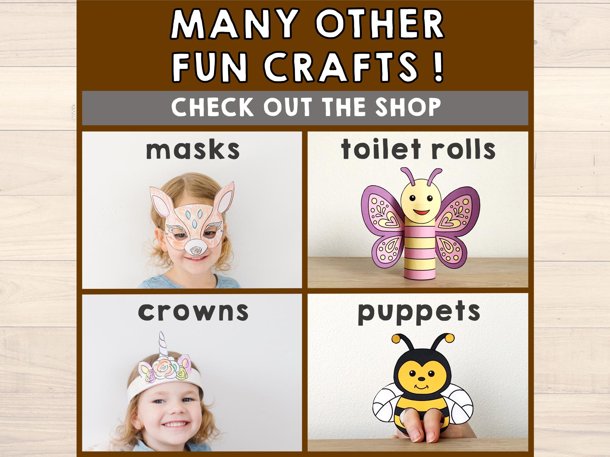 Viking Helmet Paper Crown Coloring Printable Kid Craft Birthday Party ...