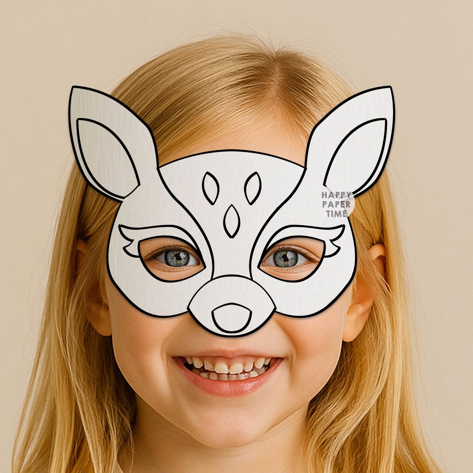 Deer Mask Printable Deer Party Printable Gift Deer Costume Deer Paper ...