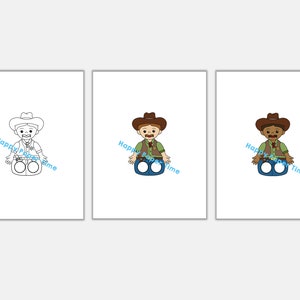 Sheriff Paper Craft Printable Wild West Finger Puppet Kids Craft Kids ...