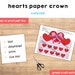 Hearts Valentine Paper Crown Party Activity Printable Kids Easy Craft ...