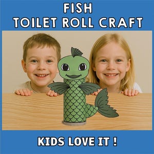 Fish Toilet Paper Roll Craft Ocean Animal Beach Sea Party Coloring ...