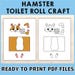 Hamster Toilet Paper Roll Craft Rodent Pets Animal Party Coloring ...