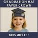 Graduation Cap Paper Crown Party Coloring Printable Kids Craft ...
