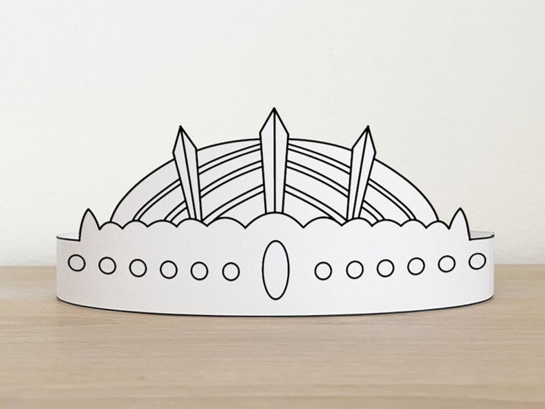 Cambodia Paper Crown Party Coloring Printable Kids Craft Thai - Etsy