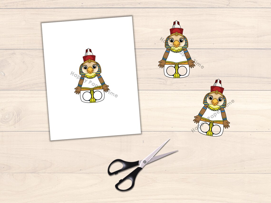 Horus Paper Craft Printable Ancient Egypt Finger God Puppet | Etsy