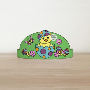 Easter Chick Eggs Hat Paper Crown Headband Easter Cut Out Party ...