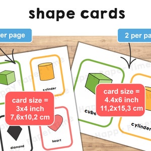 Geometric Shapes Flash Cards Printable Montessori Materials Preschool ...