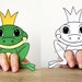 Frog Prince Paper Craft Printable Pond Animal Finger Puppet Kids Craft ...
