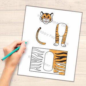 Tiger Toilet Paper Roll Craft Asian Animal Jungle Party Coloring ...