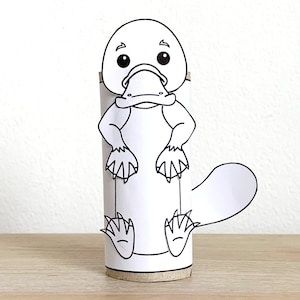 Platypus Toilet Paper Roll Craft Australian Animal Party Coloring ...
