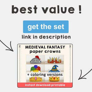 Dragon Paper Crown Template Fantasy Party Headband Costume Printable ...