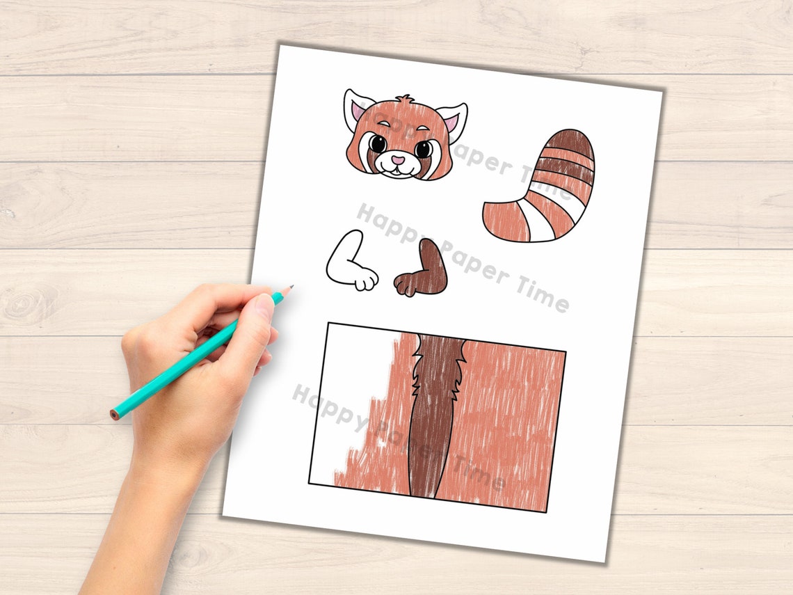 Red Panda Toilet Paper Roll Craft Asian Animal Jungle Party - Etsy