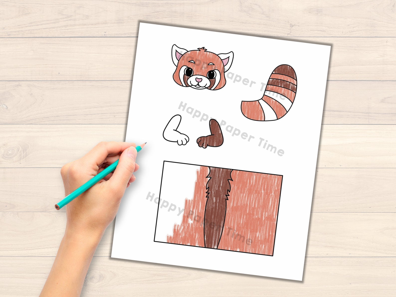 Red Panda Toilet Paper Roll Craft Asian Animal Jungle Party - Etsy
