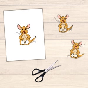 Kangaroo Paper Craft Printable Australian Animal Finger Puppet Kids ...