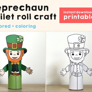 Leprechaun Toilet Paper Roll Craft Activity St. Patrick's - Etsy