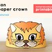 Lion Paper Crown Party Printable Kids Craft Lion Birthday Gift - Etsy