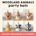Chicken Party Hat Paper Printable Template Print Out Farm Animal Table ...