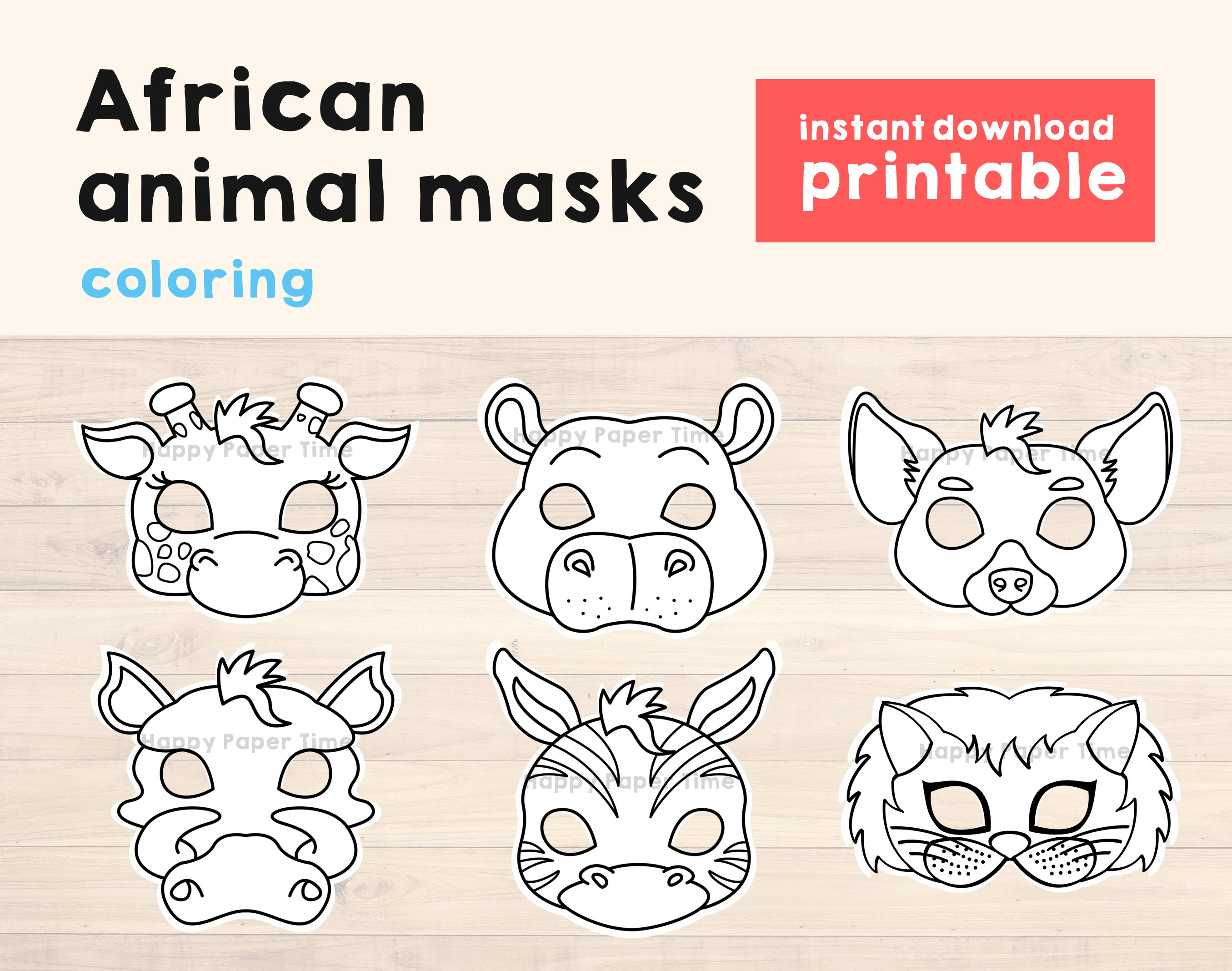African Animal Masks Lion