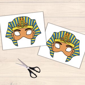 Pharaoh Egypt Mask Ancient Egypt Party Mask Template Costume Diy Party ...