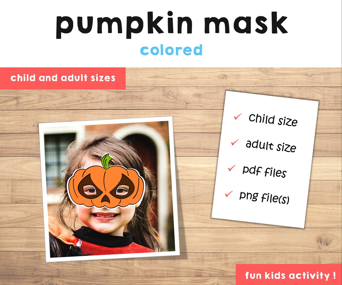 Pumpkin Mask Kids Costume Halloween Pumpkin Mask Diy Pumpkin Party ...