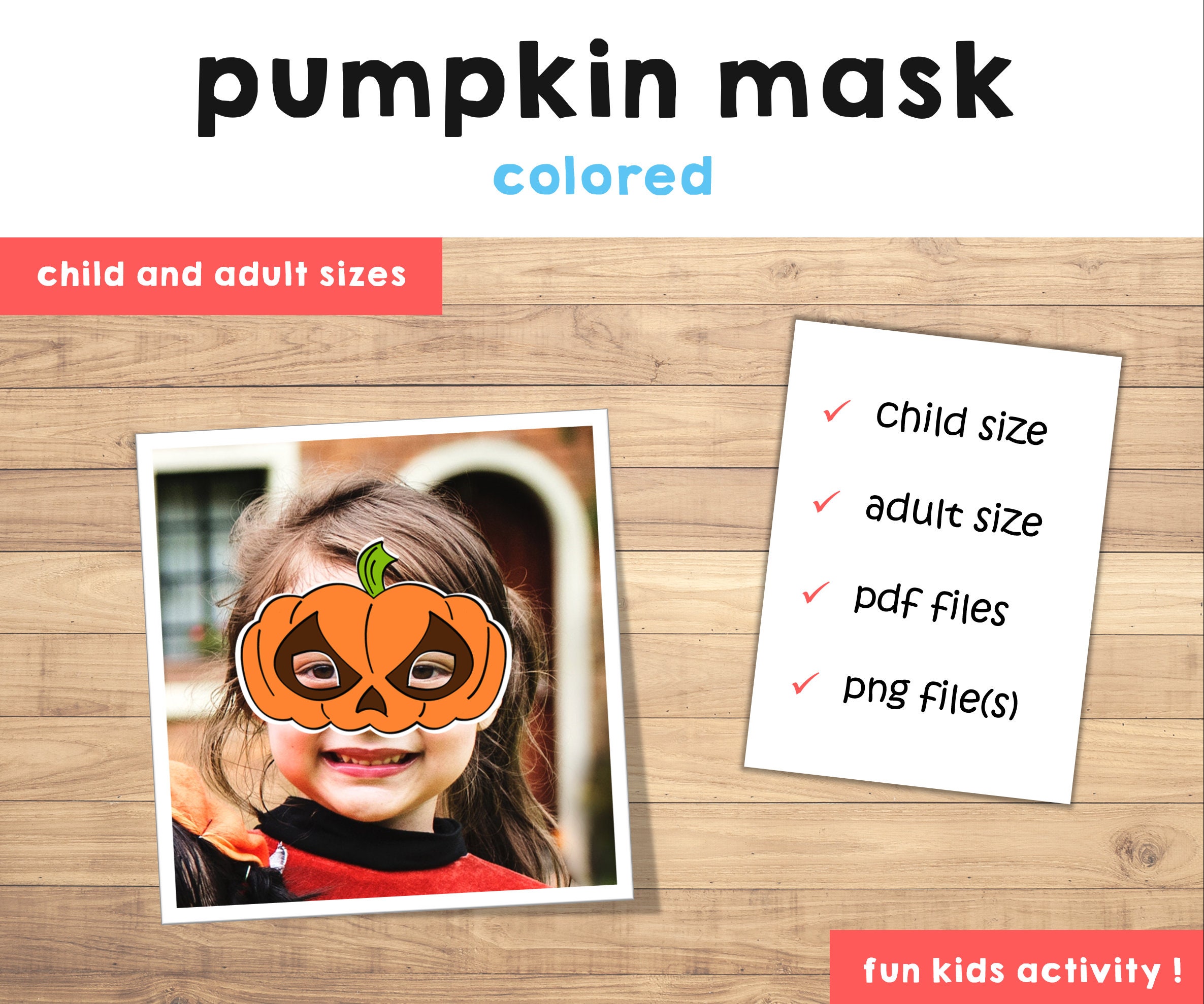 Pumpkin Mask Kids Costume Halloween Pumpkin Mask Diy Pumpkin - Etsy