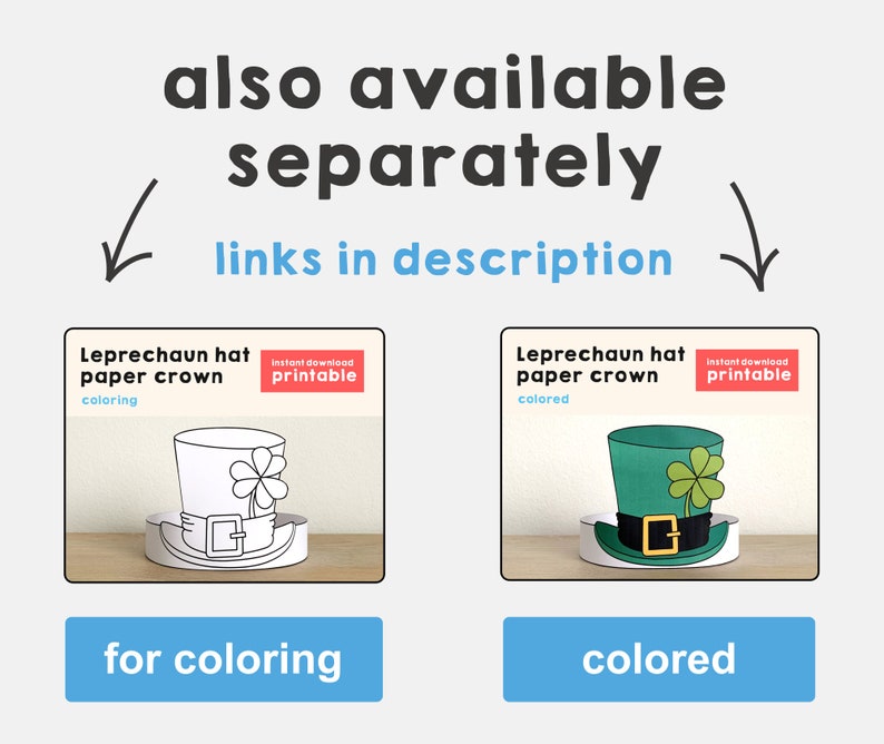 Leprechaun Hat Paper Crown Headband St Patrick's Day Party - Etsy
