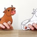 Bull Paper Craft Printable Farm Animal Finger Puppet Kids - Etsy