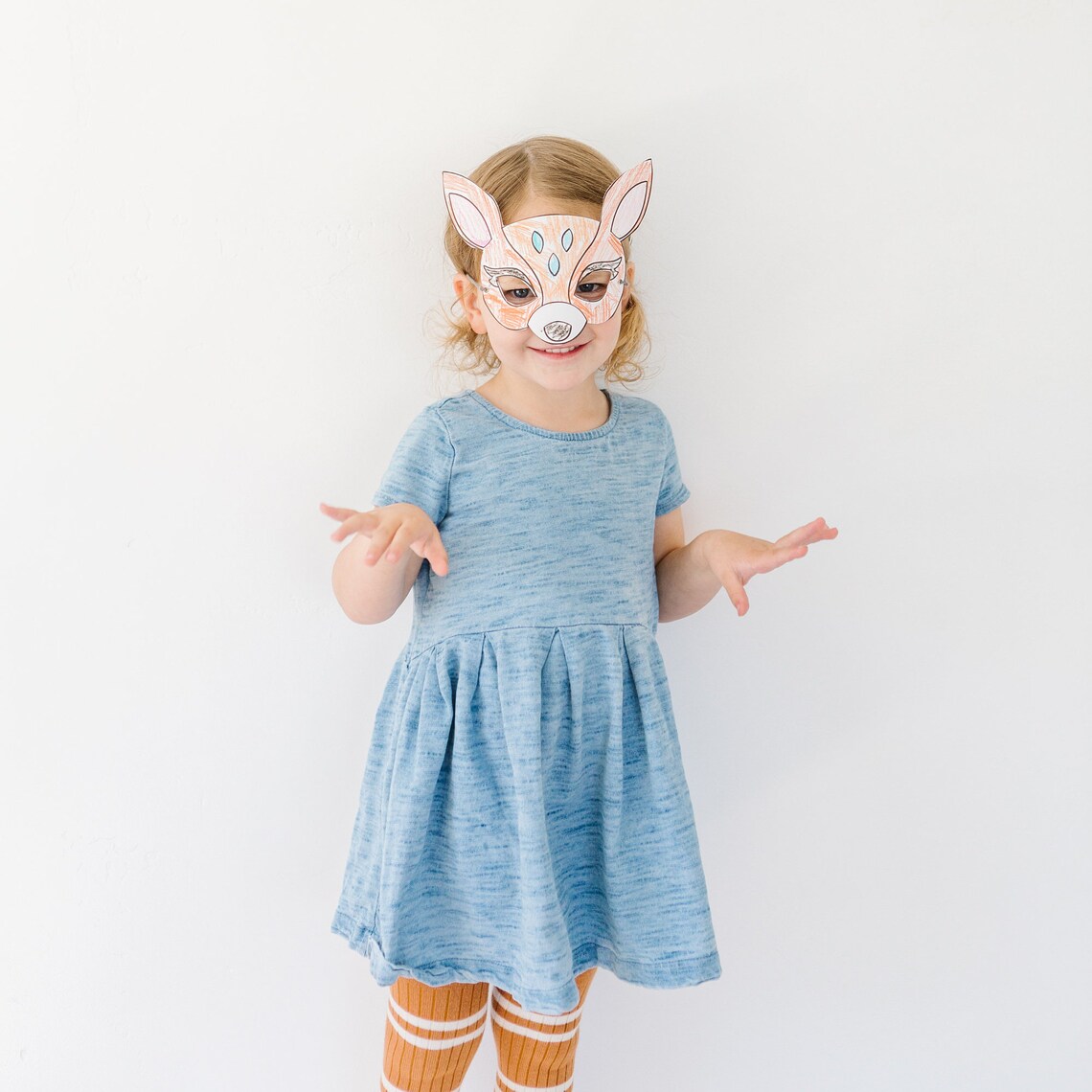 Deer mask printable deer party printable gift deer costume | Etsy