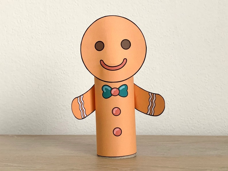 Gingerbread Man Toilet Paper Roll Craft Christmas Party - Etsy