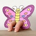 Butterfly Paper Craft Printable Finger Puppet Template Kids Craft ...